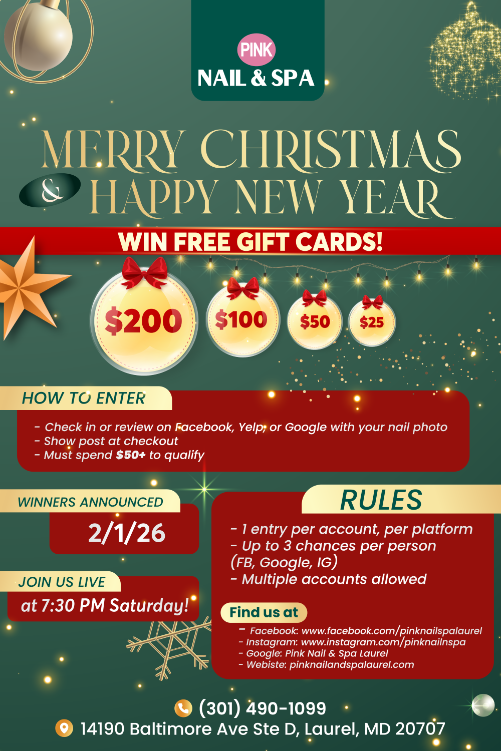 PINK NAIL & SPA | Best Nail Salon In Laurel, MD 20707